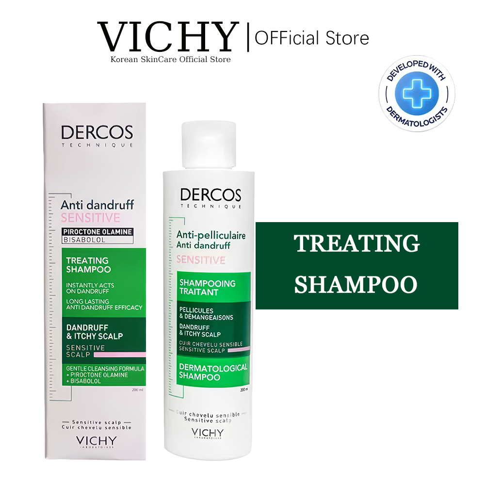 Jual Vichy Dercos Anti-Dandruff Shampoo Sensitive Scalps-200ml(OILY ...
