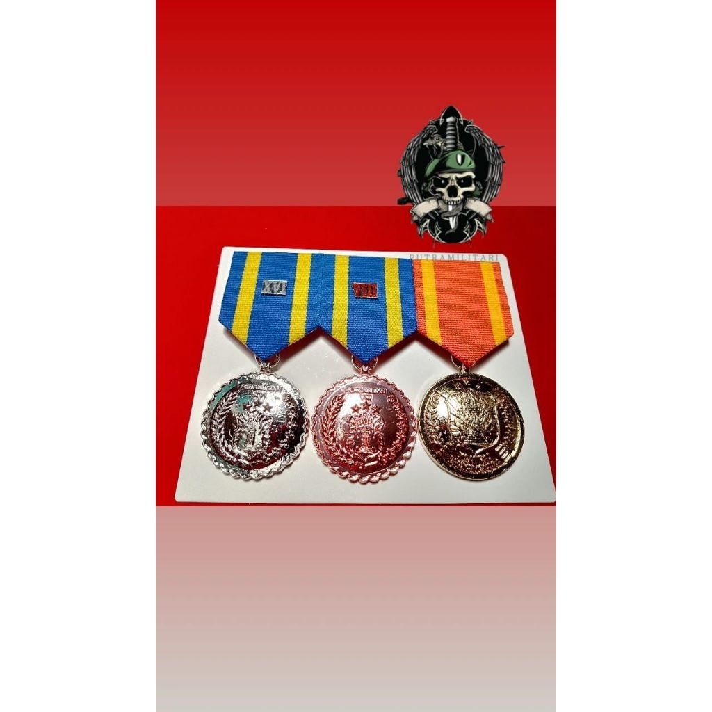 Jual SATYALENCANA PDU POLRI 3 MENDALI 16-8-BYANGKARA | Shopee Indonesia