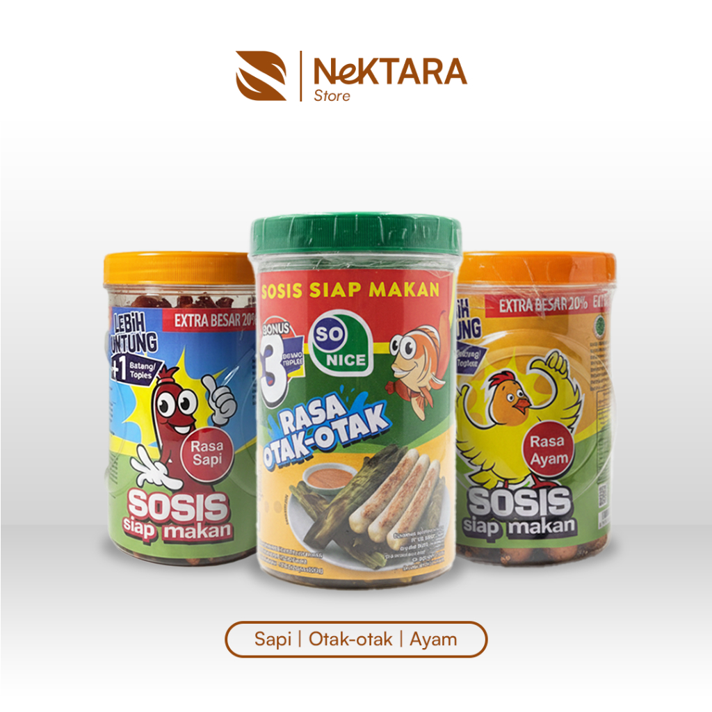 Jual SOSIS SO NICE SIAP MAKAN RASA AYAM SAPI OTAK OTAK IKAN 24PCS X ...