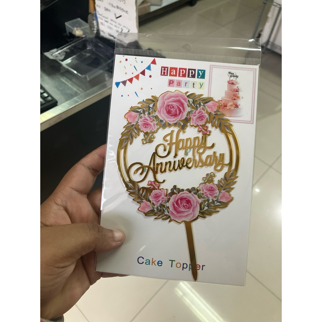 Jual TOPPER AKRILIK BUNGA ANNIVERSARY | Shopee Indonesia