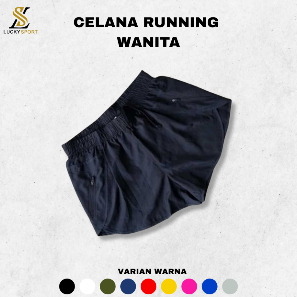 Jual CELANA OLAHRAGA WANITA PRIA LARI RUNNING GYM VOLI SAKU RESLETING ...