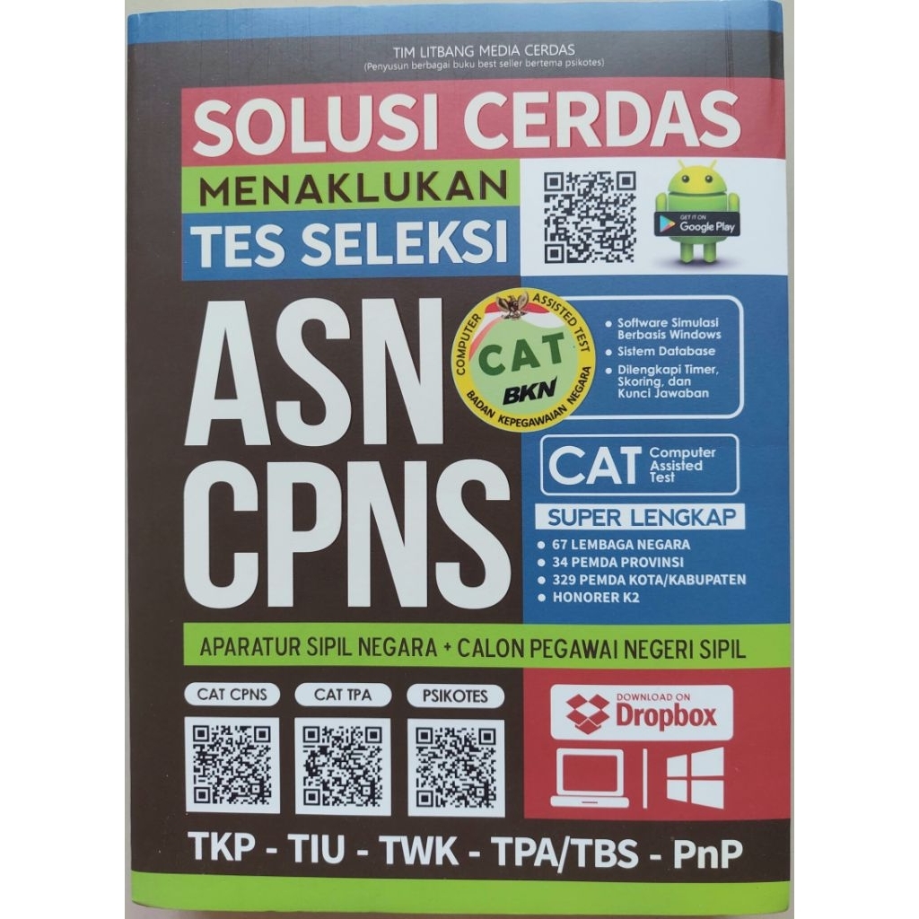 Jual TES SELEKSI ASN CPNS/ Buku Tes Seleksi ASN CPNS 2025 – TKP TIU TWK ...