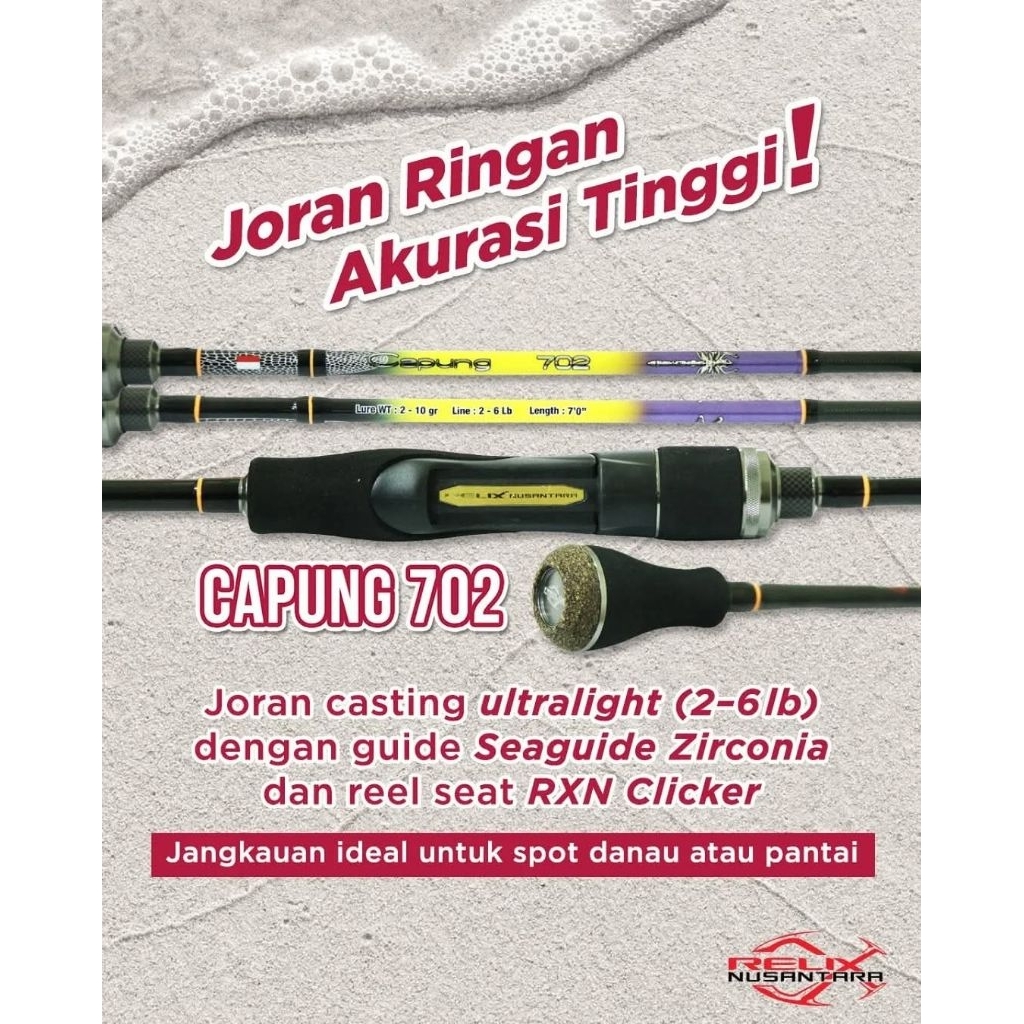 Jual JORAN CAPUNG 702 GEN 4 RELIX NUSANTARA BARU "2-6lbs panjang 213cm ...