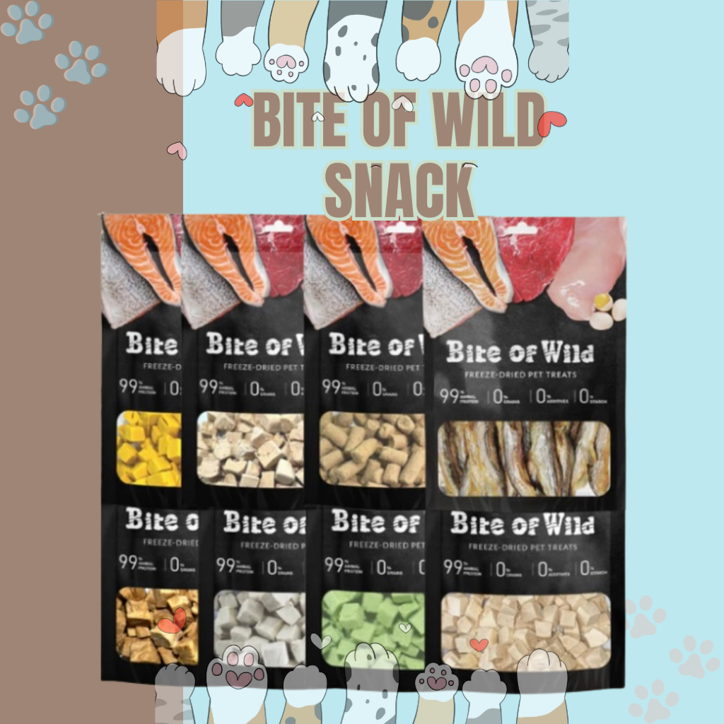 Jual Bite Of Wild Freeze Dried Cat Food 40g 8 Flavors | Shopee Indonesia