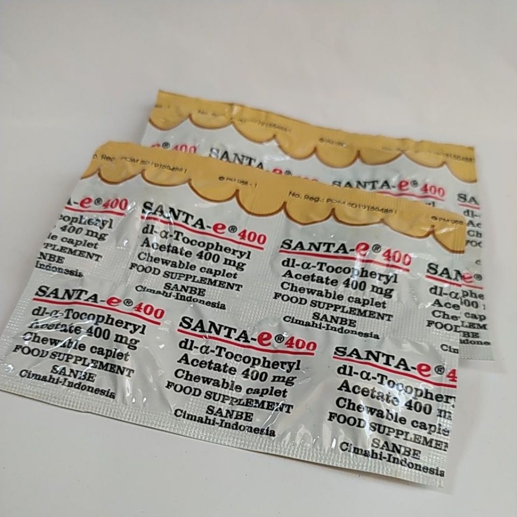 Jual santa e 400 perlembar isi 4 tablet | Shopee Indonesia