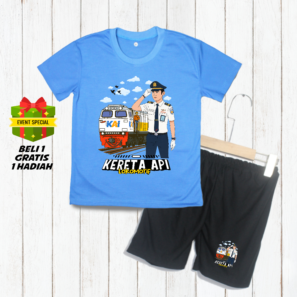 Jual Setelan Baju Anak Laki Laki Cowok Distro Kereta Api Type 16 [M3 ...