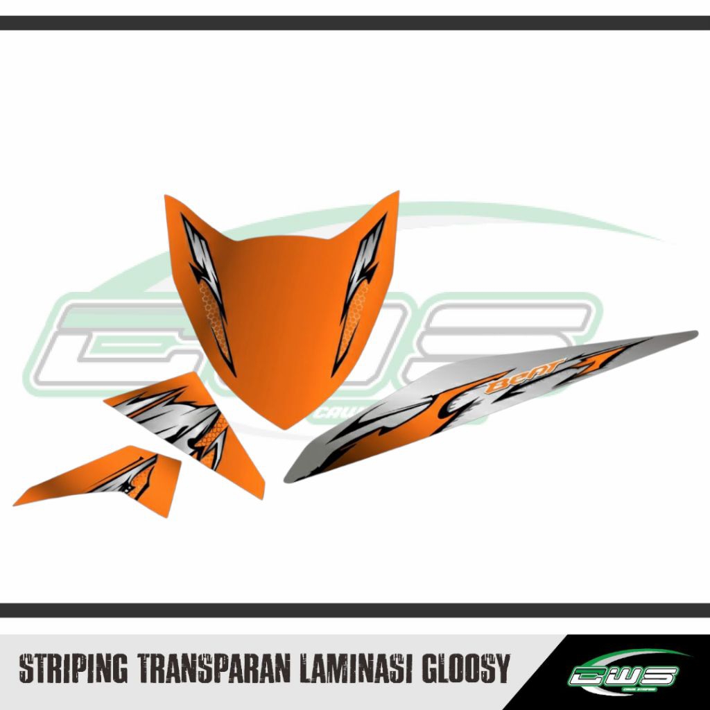 Jual Striping Beat FI Transparan Hollogram Laminasi Glossy Custom ...