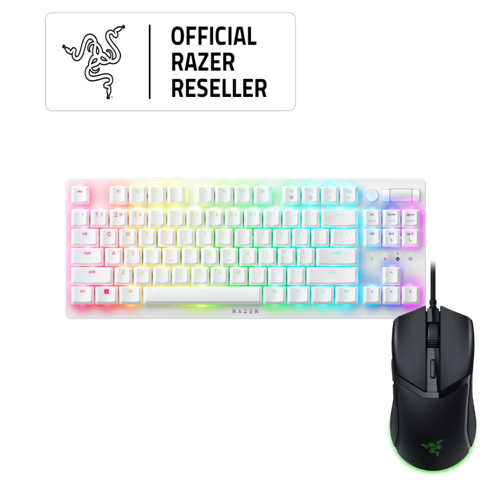 Jual Razer Deathstalker V2 Pro TKL White Gaming Keyboard + Razer Cobra ...