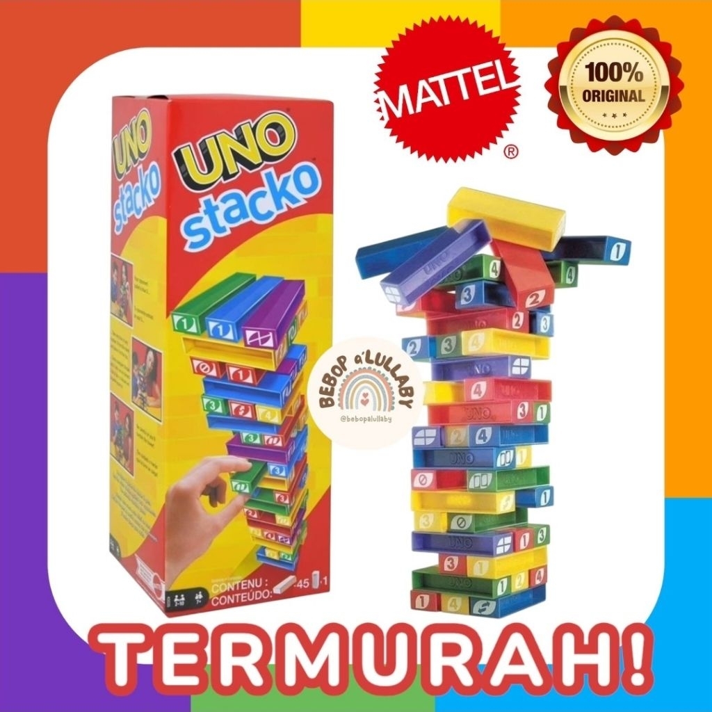 Jual [100% ORIGINAL] READY INSTANT UNO STACKO ORIGINAL MATTEL MAINAN ...