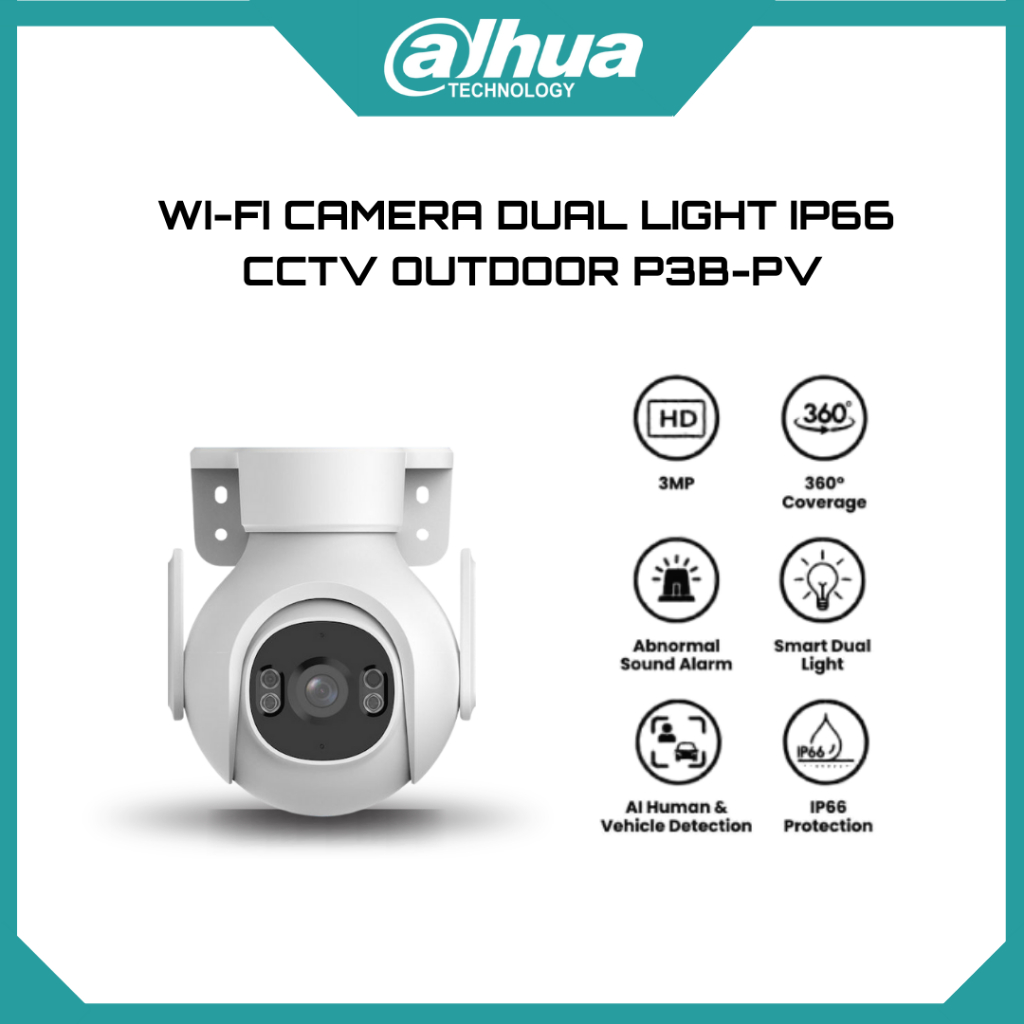 Jual DAHUA CCTV / IP CAM P3B-PV / P3B-PV 3MP Wifi Pan and Tilt Wireless ...