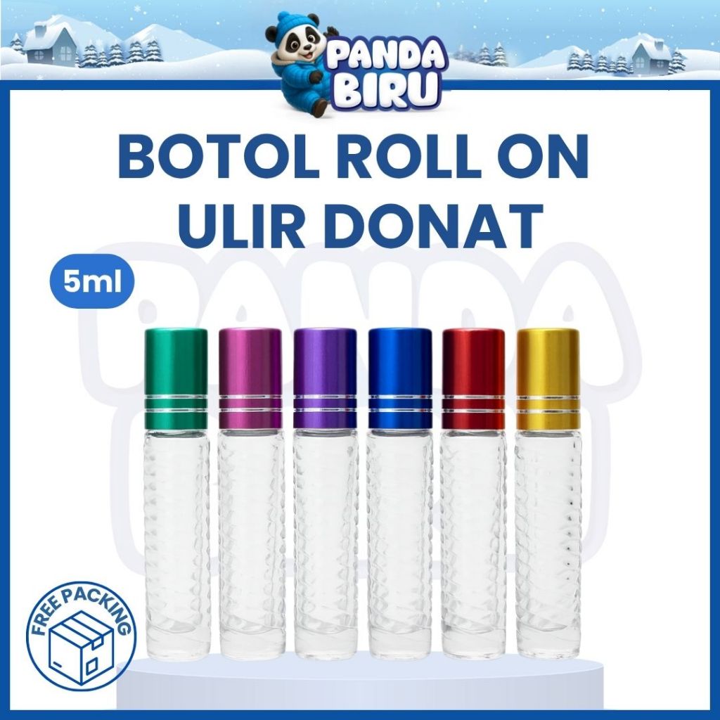 Jual BOTOL PARFUM ROLL ON ULIR DONAT 5ML | BOTOL KACA WINYAK WANGI ...
