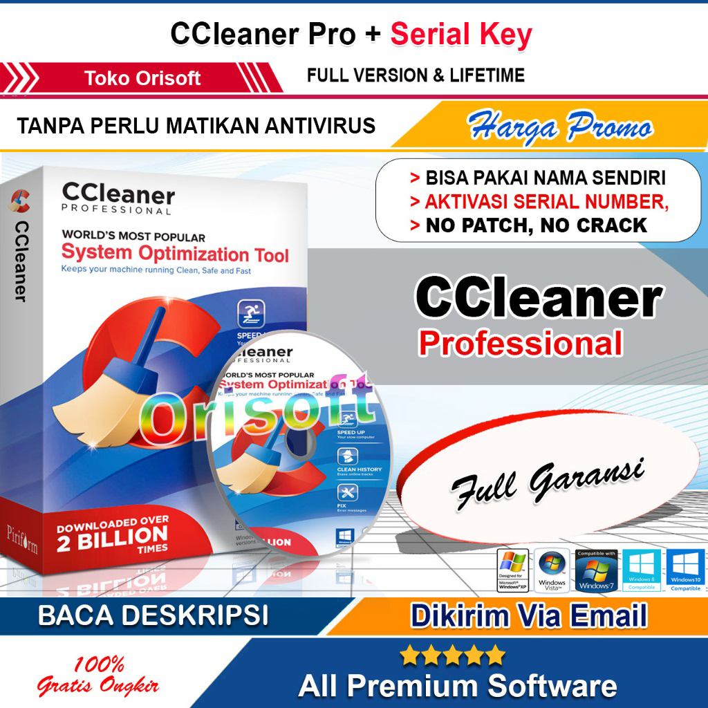 Jual CCleaner Pro 6.39 + Serial Number Lifetime | Shopee Indonesia