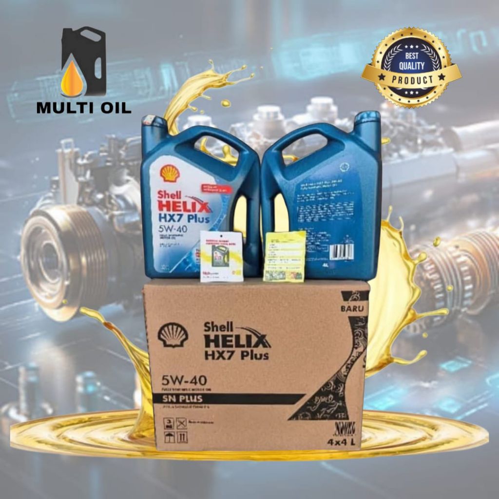 Jual OLI SHELL HELIX HX7 PLUS 4 LITER ( 1 DUS ISI 4 GALON ) | Shopee ...