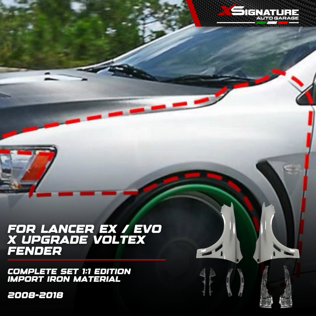 Jual FOR LANCER EX / EVO X (2008-2018) UPGRADE VOLTEX FENDER COMPLETE ...