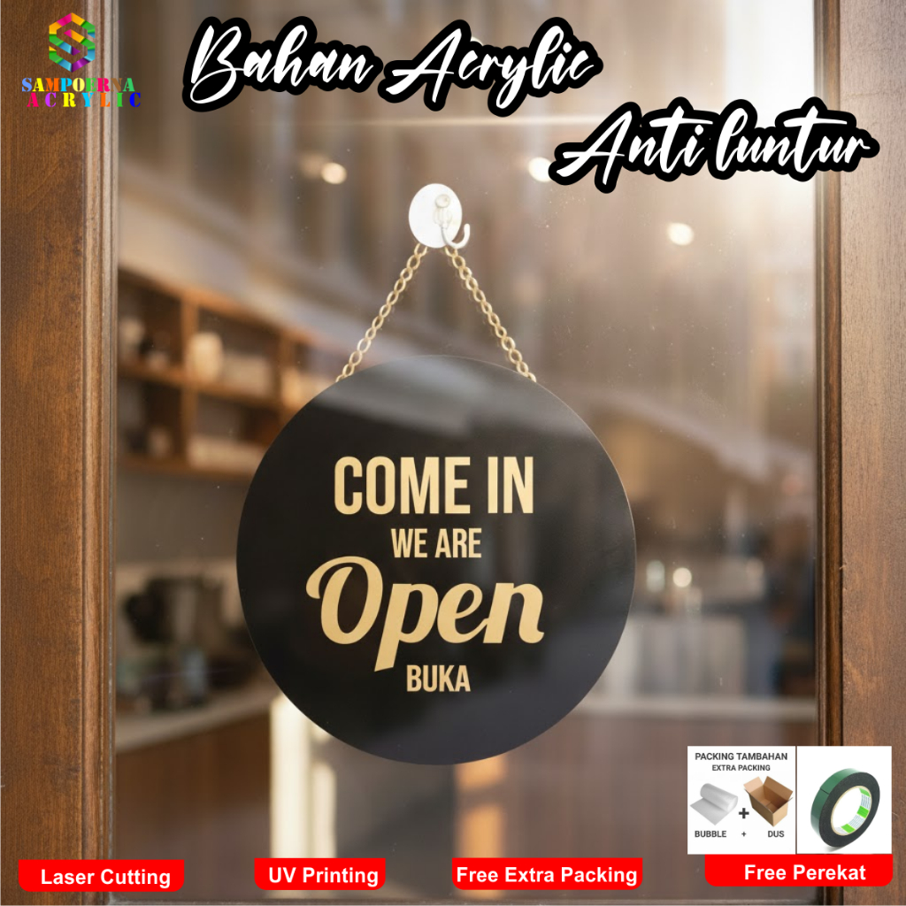 Jual SIGN ACRYLIC OPEN CLOSE/ SIGN ACRYLIC BUKA TUTUP / AKRILIK OPEN ...