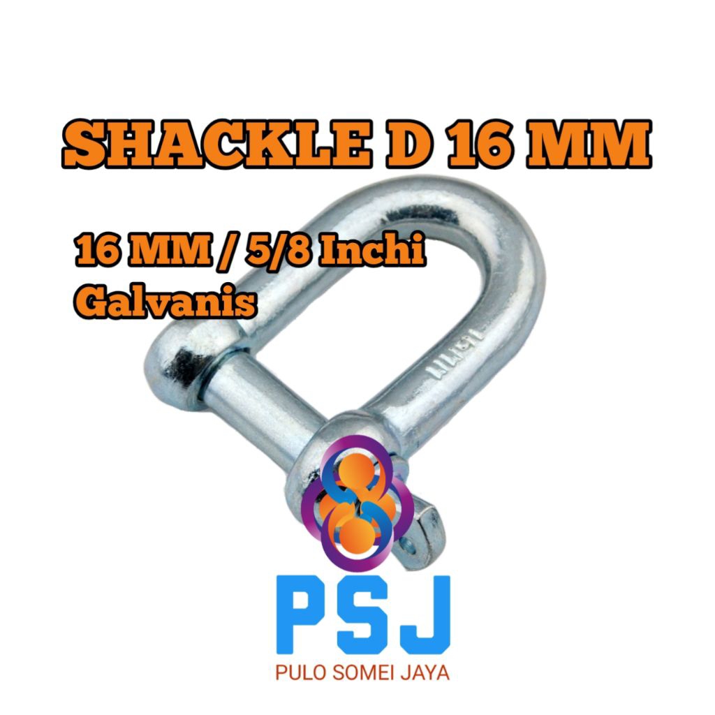Jual Segel D Galvanis 16 mm - 5/8 Inchi / Shackle D Galvanis | Shopee ...