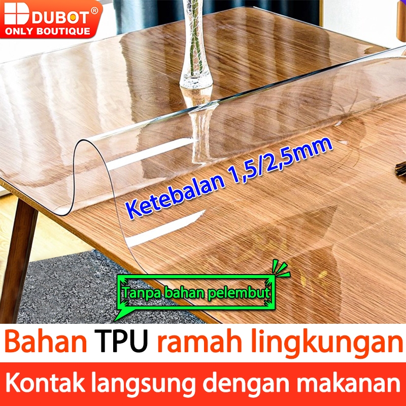 Jual DUBOT Ketebalan 1,5/2,5mm Plastik Mika Bening METERAN Taplak Meja ...