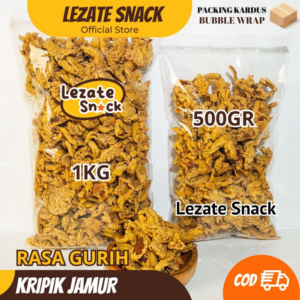 Jual Kripik Jamur Tiram Crispy 1kg Kiloan Murah Enak Gurih / Keripik ...