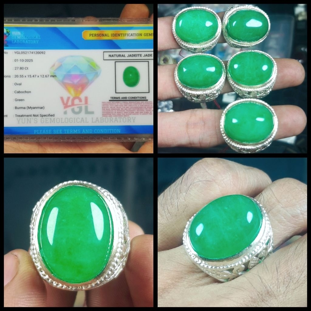 Jual PLUS MEMO NATURAL JADEITE JADE GIOK BURMA BIRMA BATU AKIK CINCIN ...