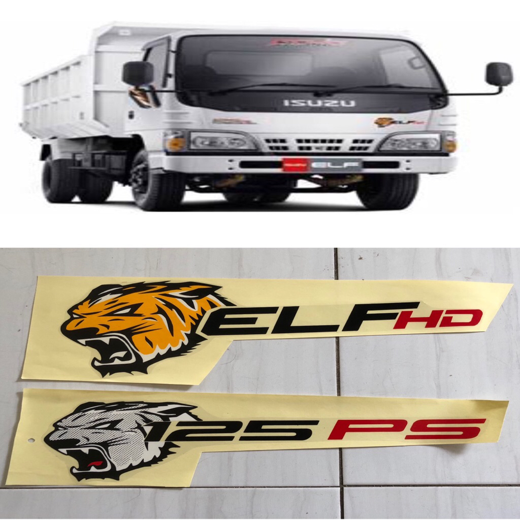 Jual stiker macan isuzu / stiker elf macan / stiker isuzu elf / stiker ...