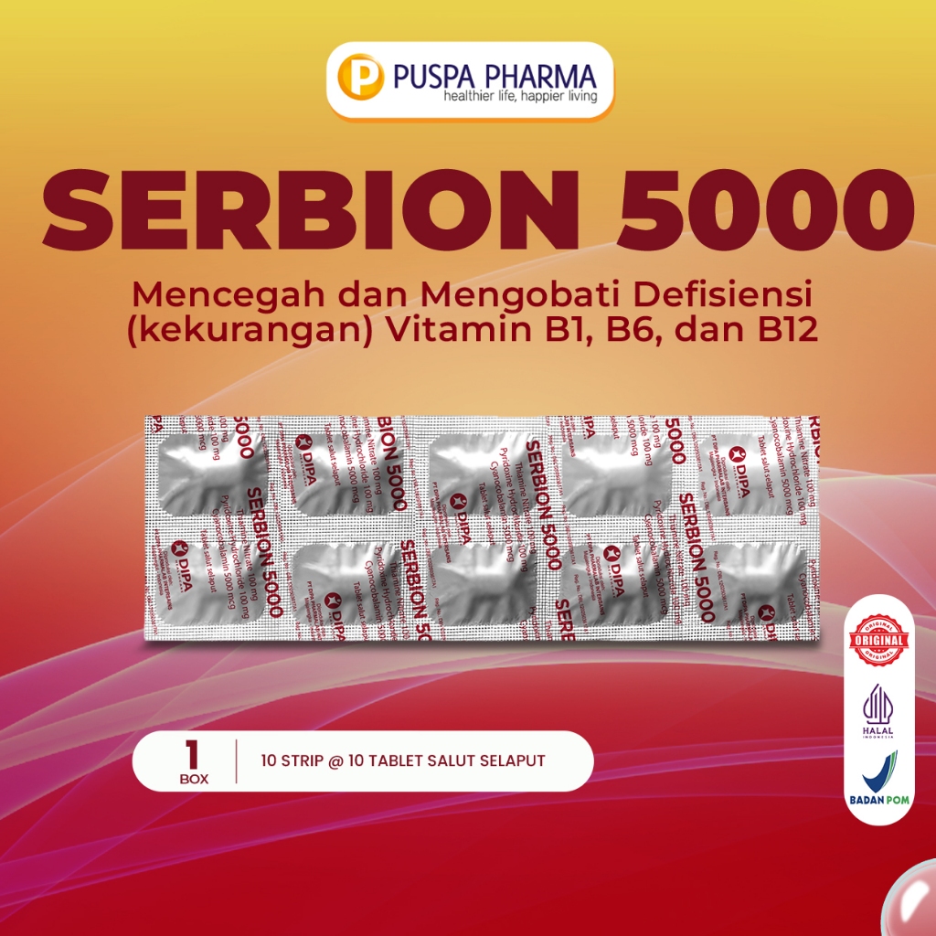 Jual Serbion 5000 (Strip) - Memperlancar peredaran darah dan mengatasi ...