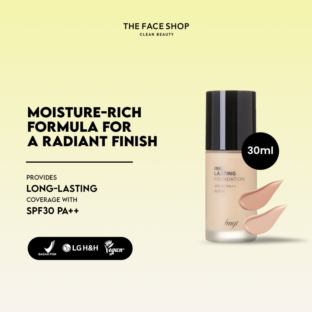Jual THE FACE SHOP [FMGT] Ink Lasting Foundation Glow with SPF30 PA++ ...
