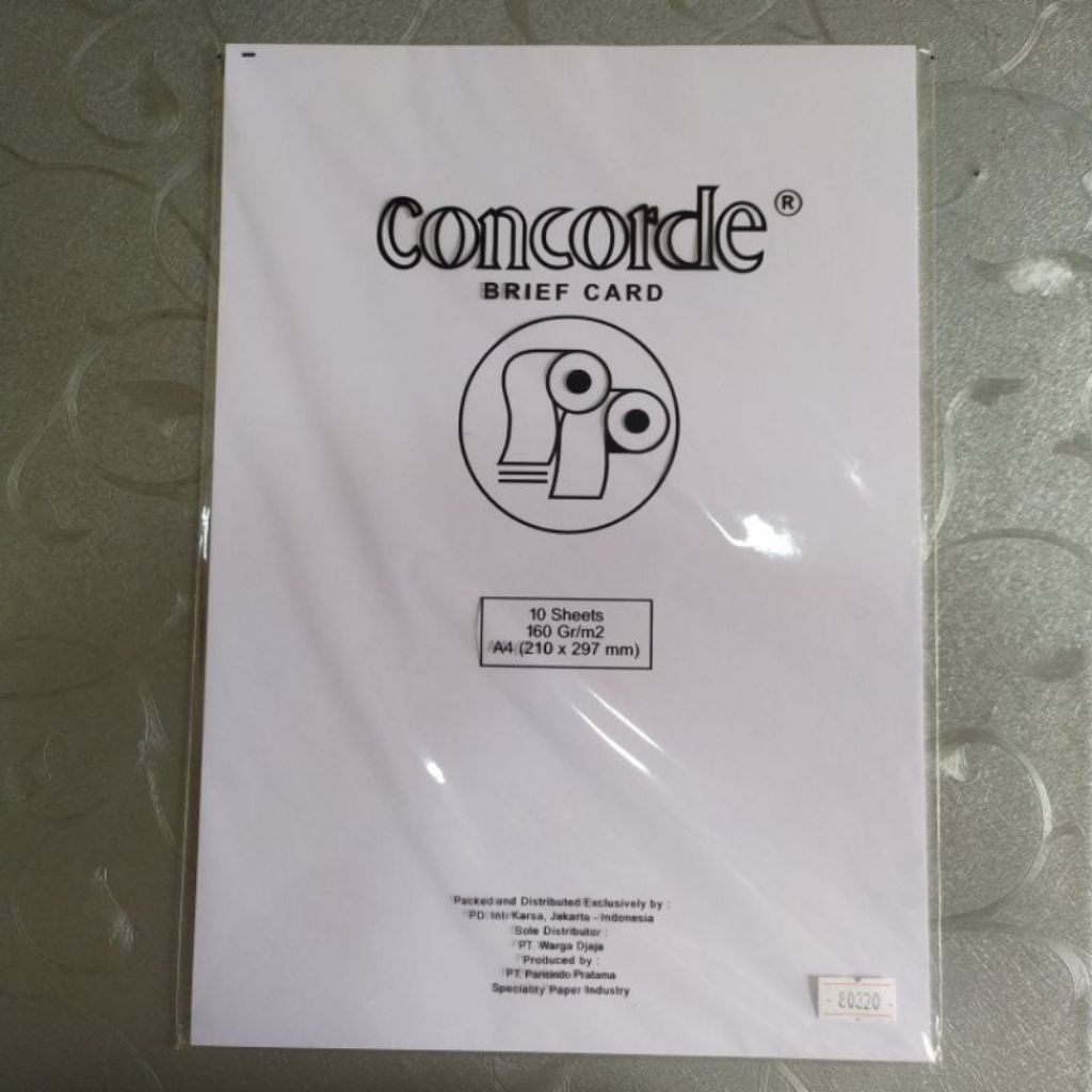Jual Kertas Concorde A4 Putih 160 gr 1 pack isi 10 lembar | Shopee ...