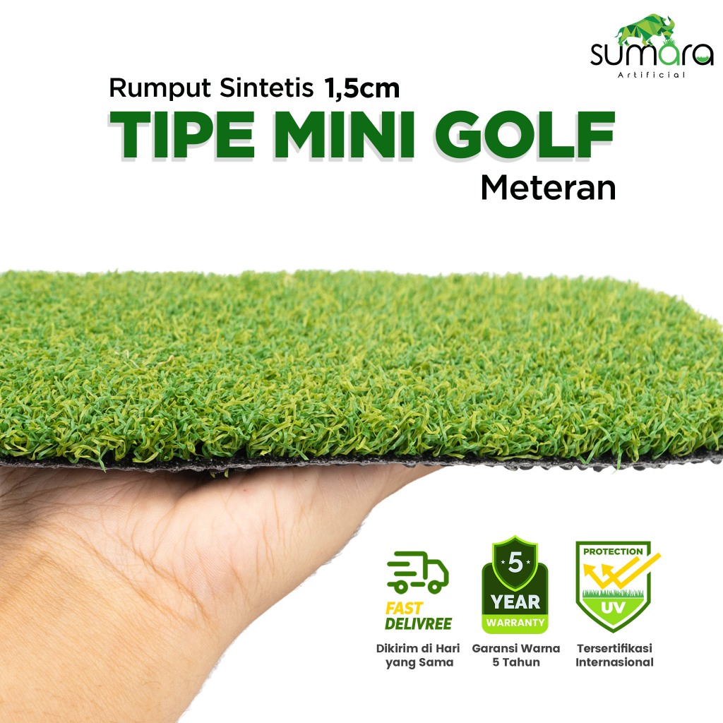 Jual Rumput Sintetis Golf 1.5cm SUMARA (1x1m) | Karpet Mini Golf ...