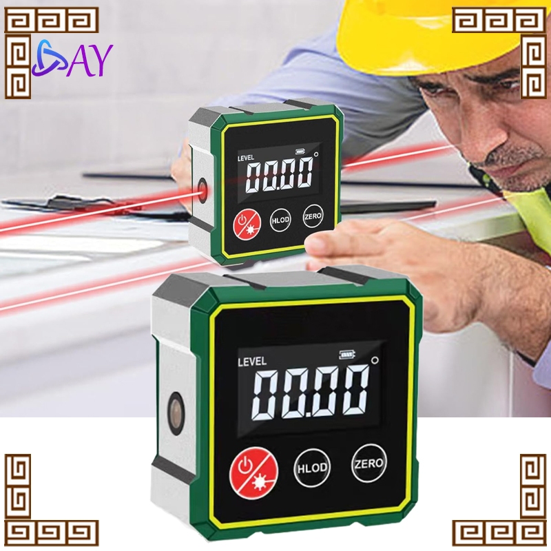 Jual Digital Inclinometer with Laser & Backlight Magnetic Angle Meter ...