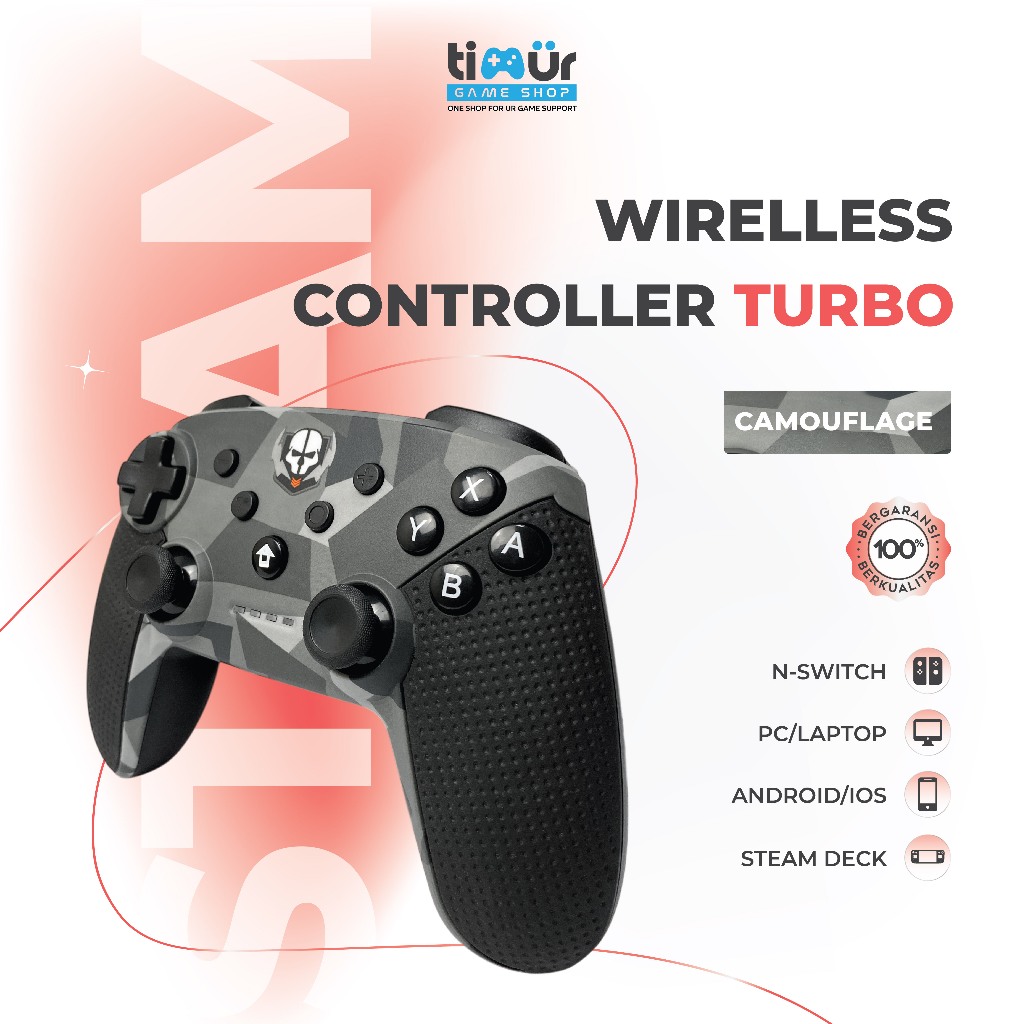 Jual Stik Stick Wireless Bluetooth Game Controller Dual Vibration ...