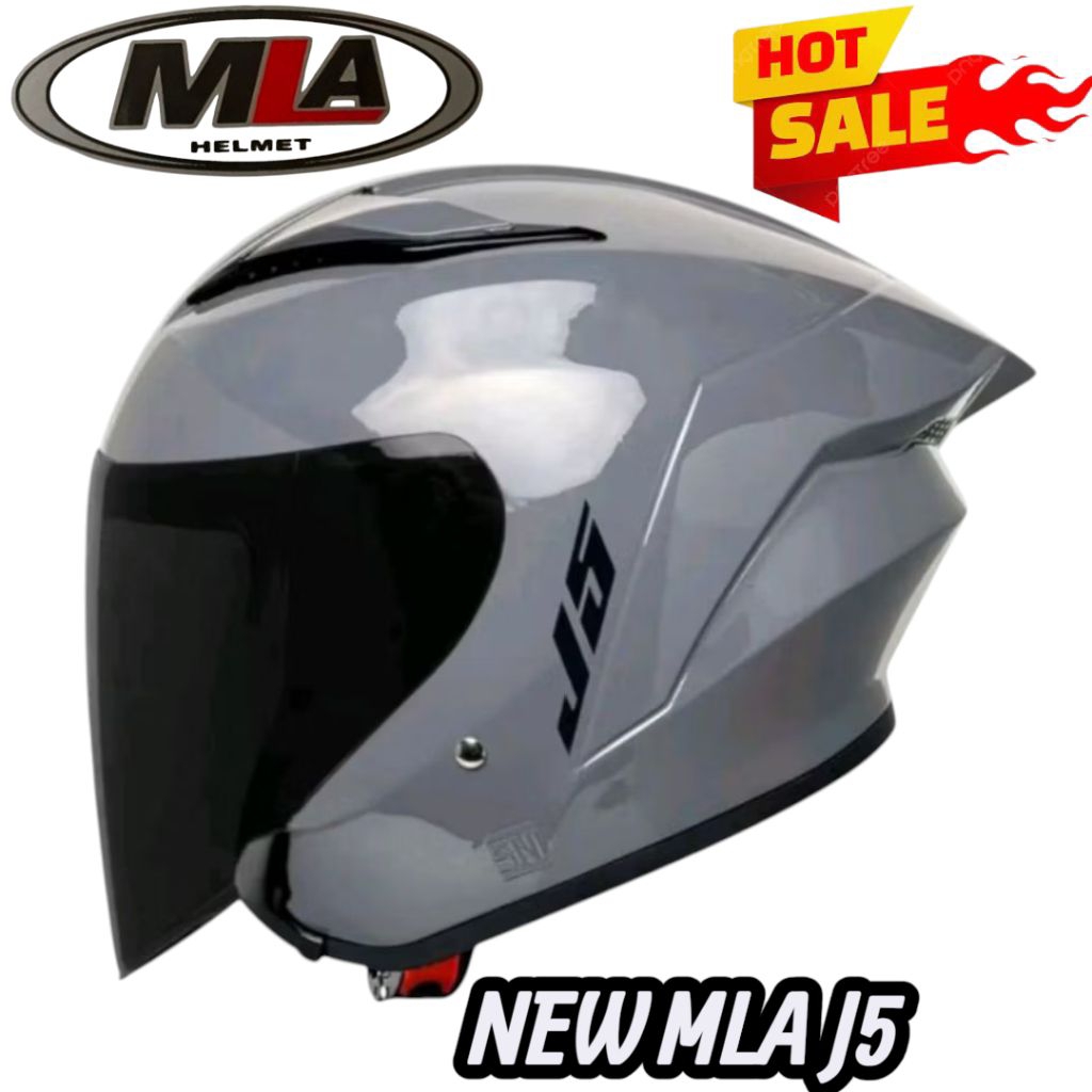 Jual Helm MLA J5 | Grey Dof SNI | Helm Premium Untuk Pria Dan Wanita ...