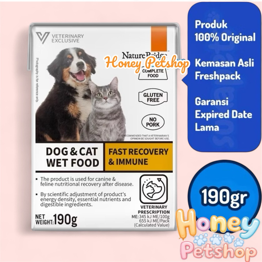 Jual NATURE BRIDGE DOG & CAT WET FOOD 190gr FAST RECOVERY & IMMUNE ...