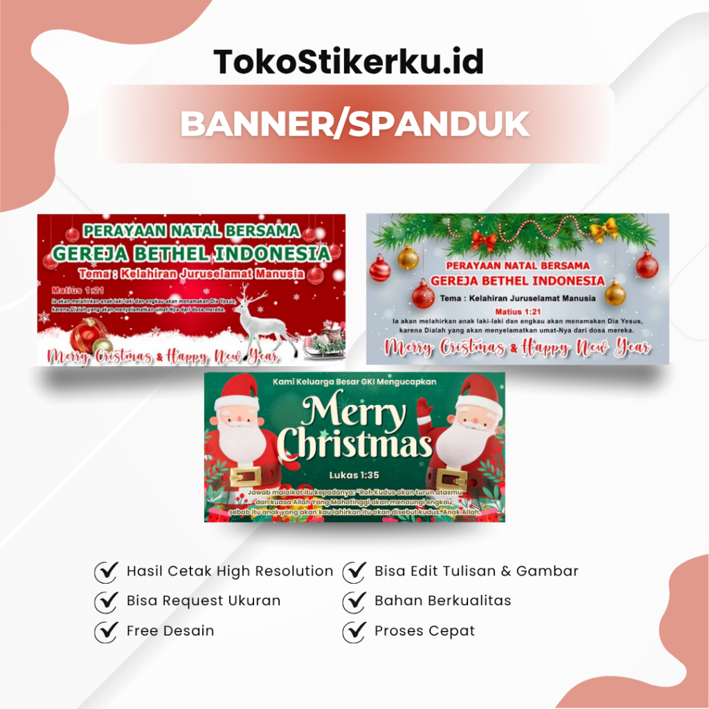 Jual SPANDUK NATAL BANNER IBADAH NATAL GEREJA | Shopee Indonesia