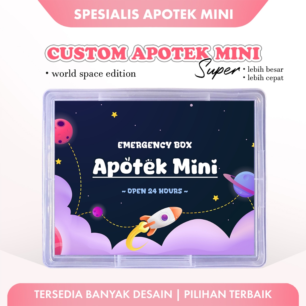 Jual Custom Apotek Mini Super Box P3K Sticker Hadiah - World Space ...
