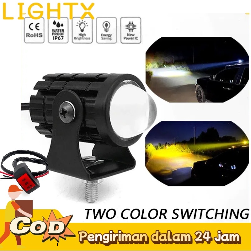 Jual Lampu Laser D2 Mini 2 Lampu Sorot D 2Mode Warna Putih Kuning Lampu ...