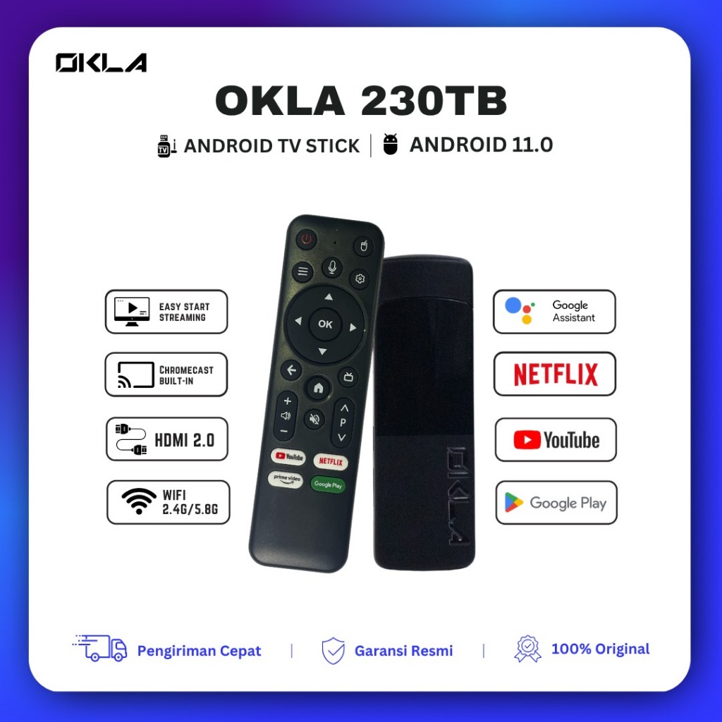 Jual OKLA 23OTB SMART HD2 STICK android 13.0 NEW version adaptor TV ...