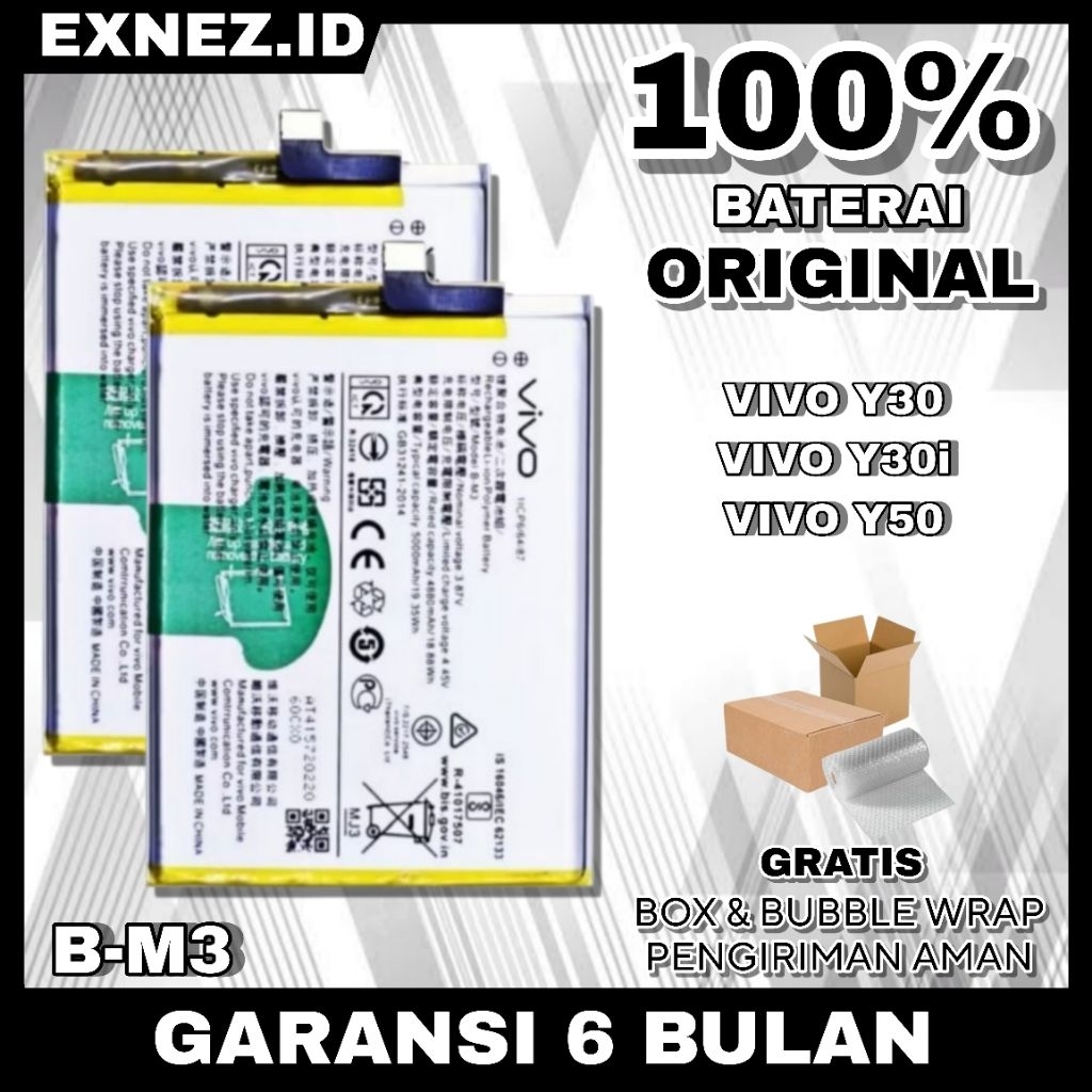 Jual BATERAI BATRAI BATTERY BATU BATRE VIVO Y30 / Y30i / Y50 B-M3 B M3 ...