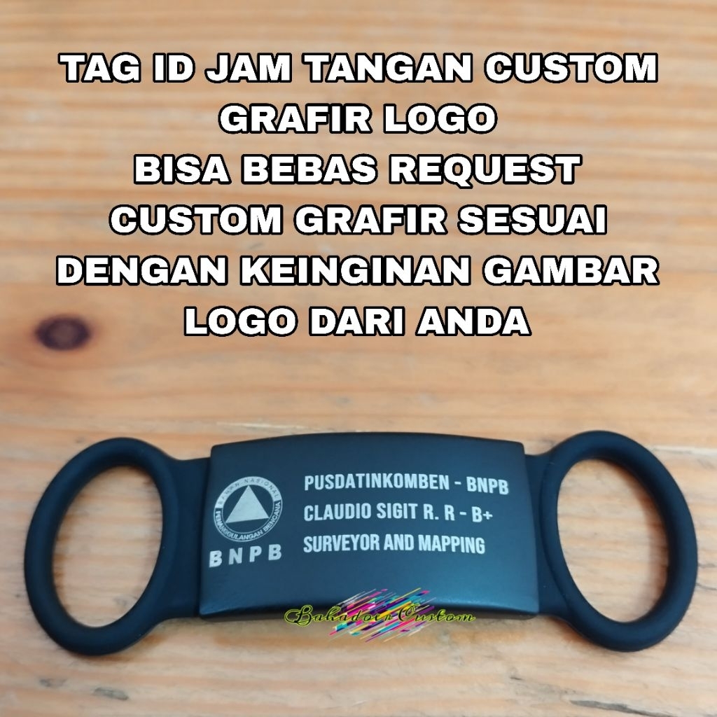 Jual TAG ID JAM TANGAN CUSTOM GRAFIR LOGO BNPB BISA BEBAS REQUEST ...