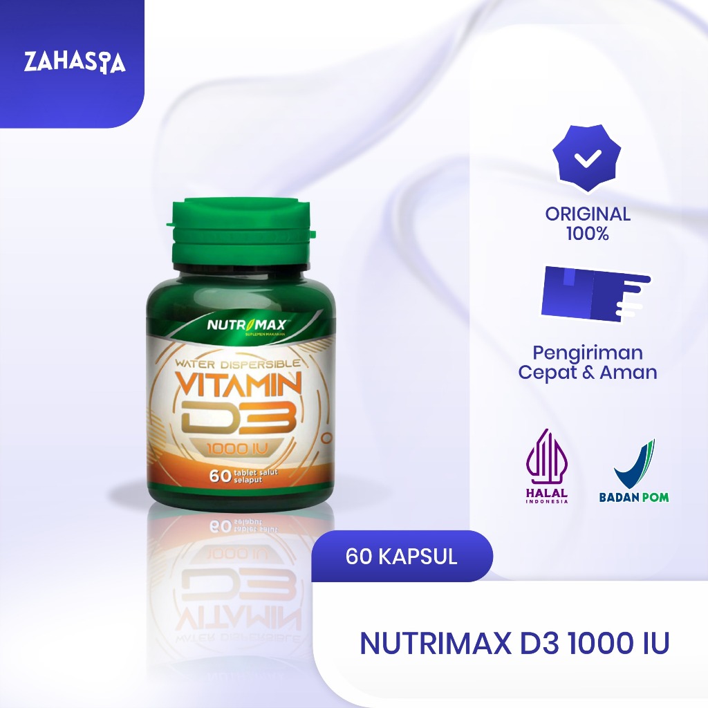 Jual Nutrimax Vitamin D3 1000 Iu Isi 60 Tablet Vit Imun Imunitas 1004
