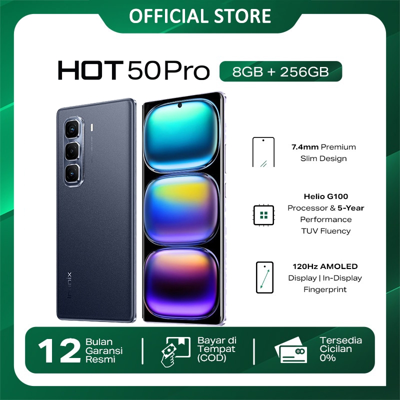 Jual Hot 50 Pro Plus / Hot 50 8/256GB 6.78 inch 120Hz Amoled - 50MP ...