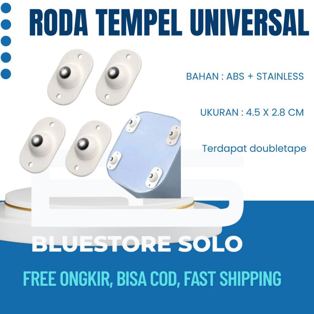 Jual Roda Tempel Universal 360 derajat Roda Tempel Lemari Rak Roda ...