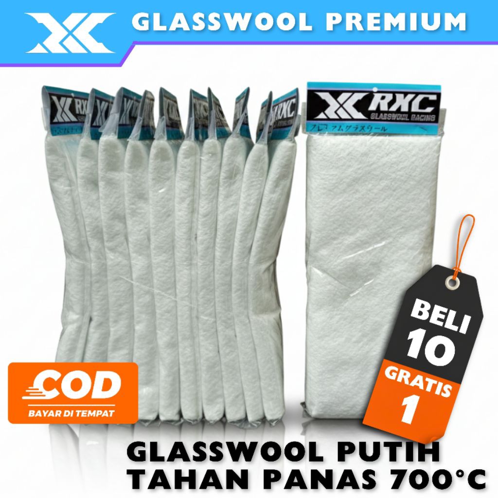 Jual Glasswool knalpot tebal gasbul putih original tahan api | Shopee ...