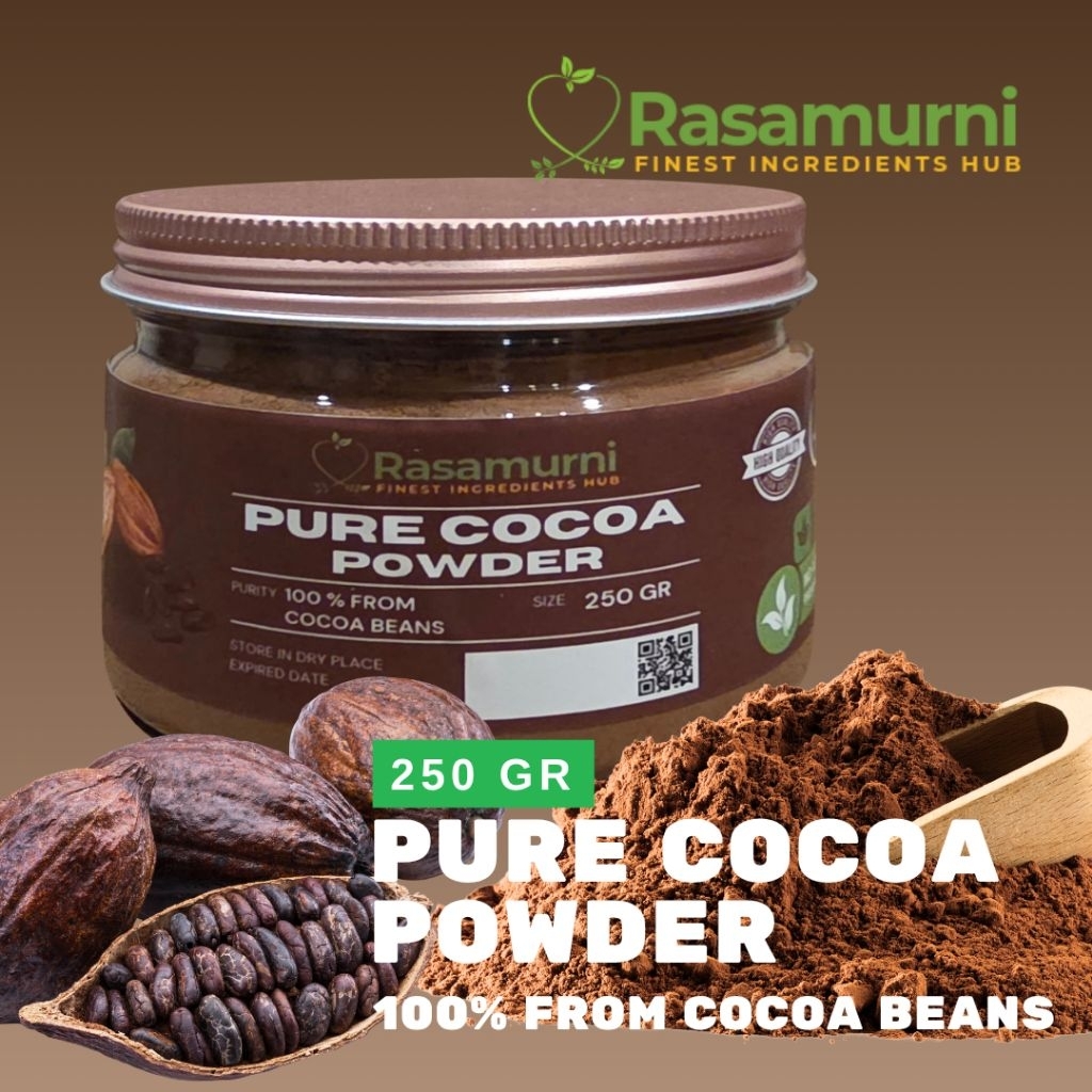 Jual PURE COCOA POWDER PREMIUM - IN JAR 250 GR | Shopee Indonesia