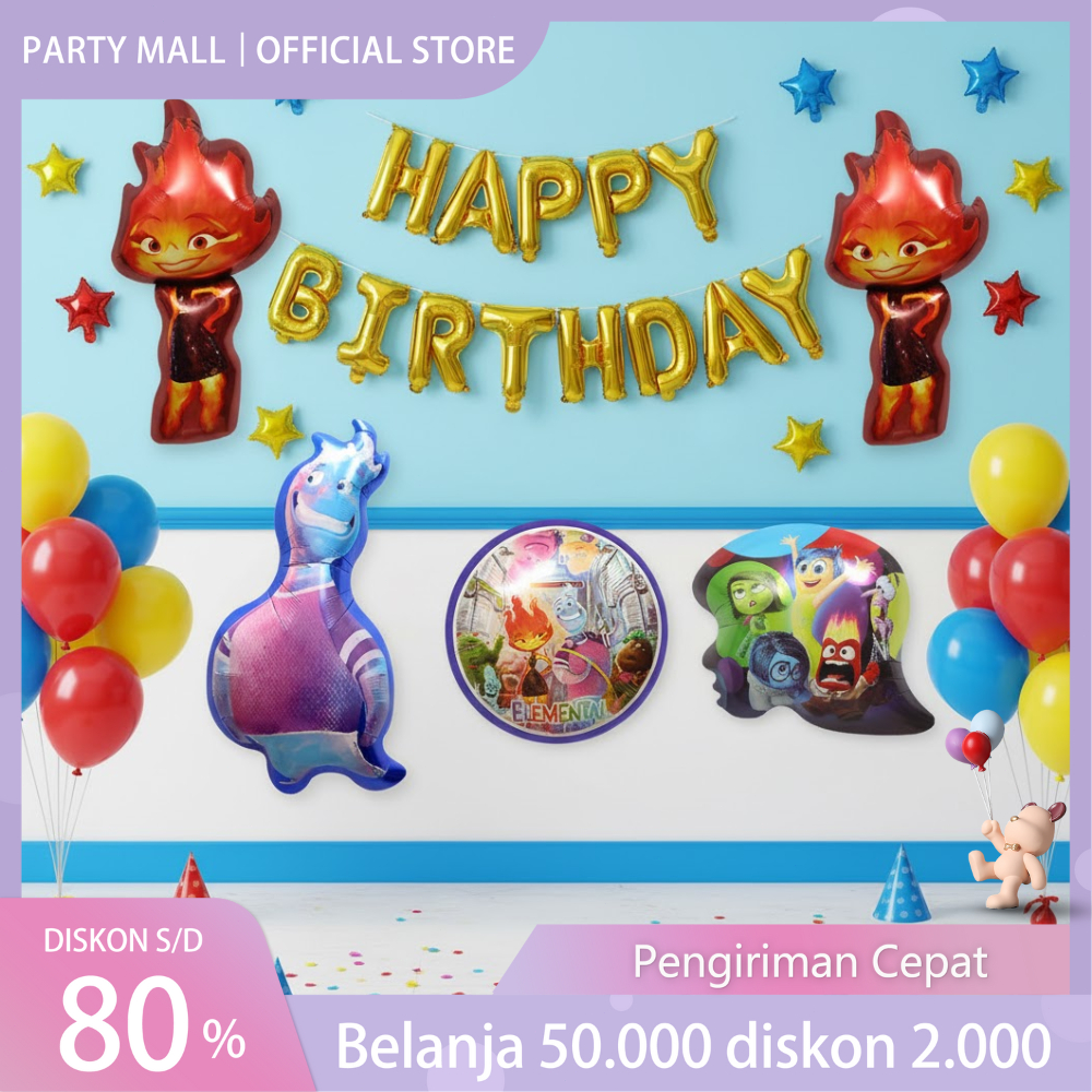Jual Balon Foil Jumbo Elemental Air / Wade Ripple Water / Foil Elemen ...