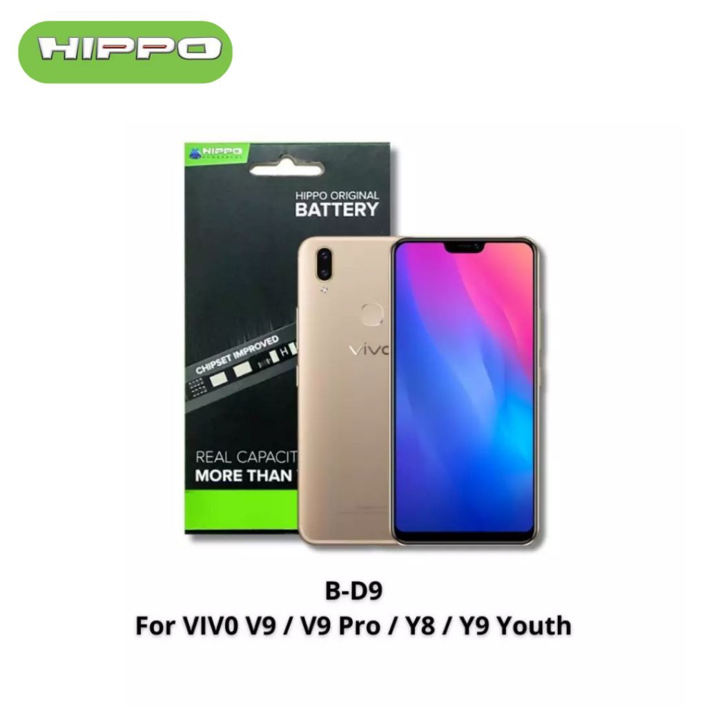 Jual Hippo Baterai V9 / V9 Pro / Y9 Youth / Y8 B-D9 3760mah Original ...