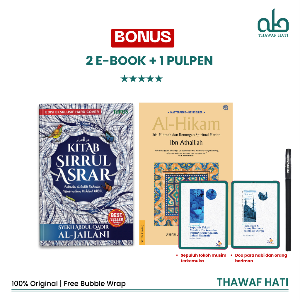 Jual [PAKET HEMAT] Kitab Sirrul Asrar HC - Al-Hikam 264 Hikmah dan ...