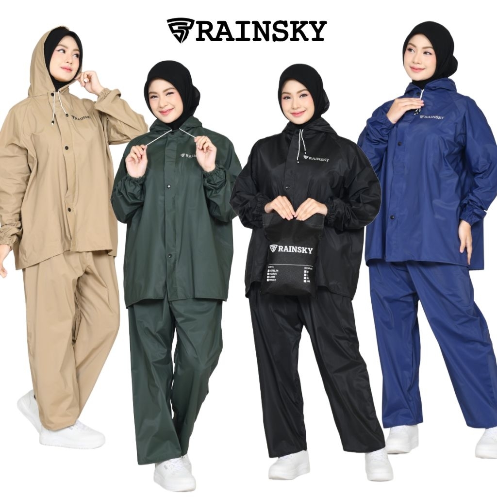 Jual Jas Hujan Raincoat Setelan Baju dan Celana Pria Wanita Bahan PVC ...