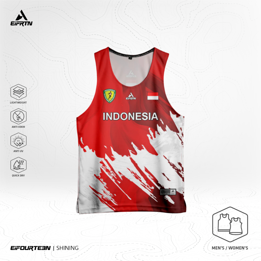 Jual Eifrtn Baju Kaos Singlet Lekbong Lari Running Timnas Indonesia ...