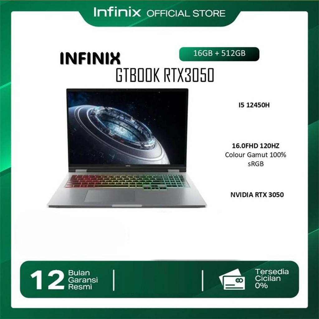 Jual Infinix GT Book - Intel Core i5-12450H Nvidia RTX 3050 6GB GDDR6 ...