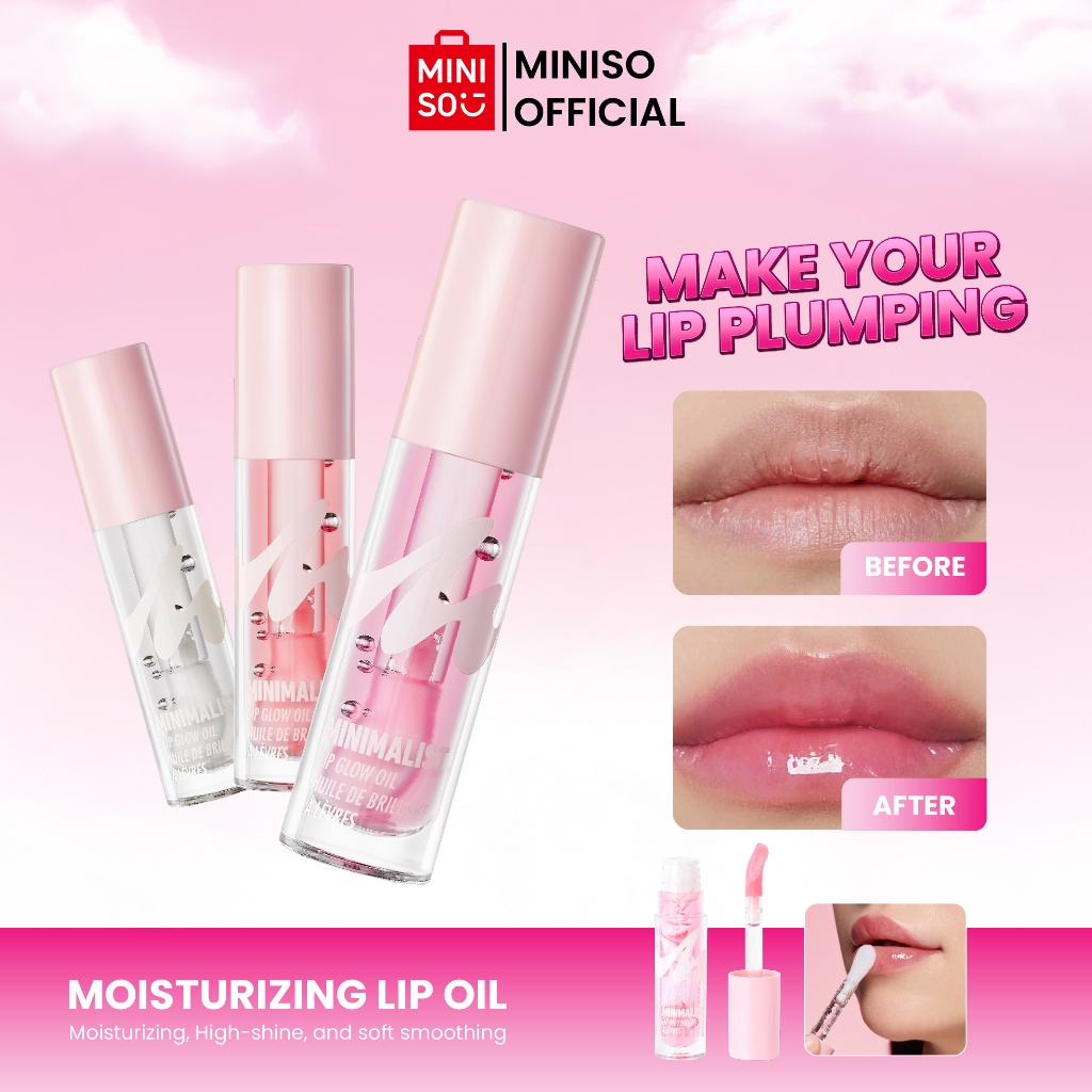 Jual [NEW] MINISO Minimalist Lip Oil Moisturizing Lip Care High Shine ...